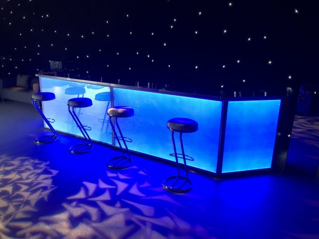 LED mobile bar hire for a private event in Cambridge - Ace Bar Events
